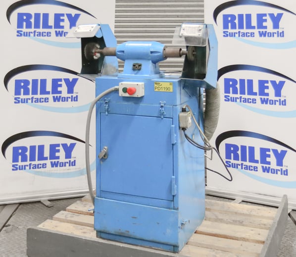 RJH Single Speed, Twin Head Polishing Lathe and Extractor