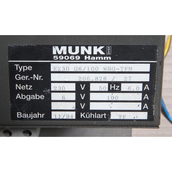 Munk PSP Varipuls 100A/6V Rectifier