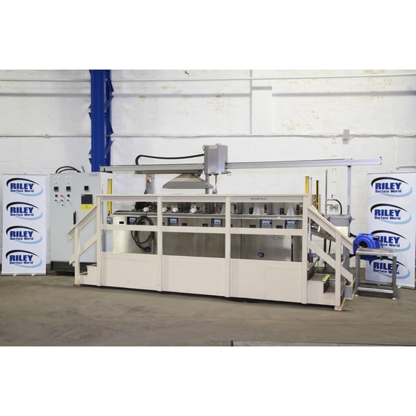 Amsonic PLC Controlled, 5 Stage Semi-Auto Aqueous Cleaning Line