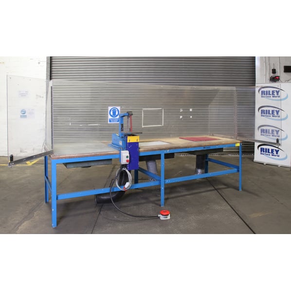Twin Downdraft Extraction Bench with Perspex Surround