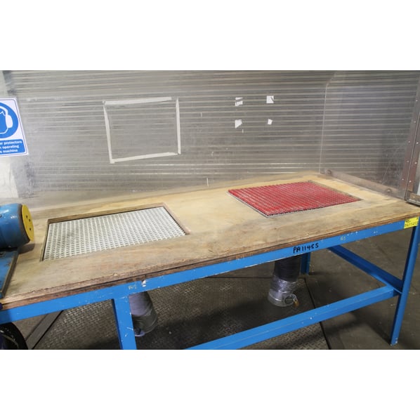 Twin Downdraft Extraction Bench with Perspex Surround