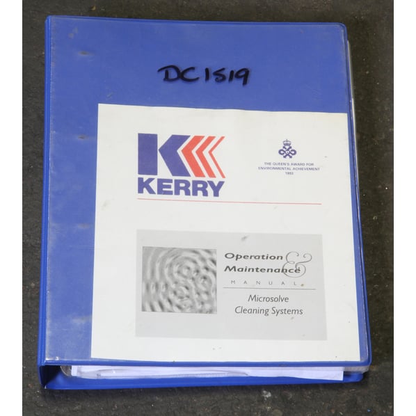 Kerry ( Guyson International ) Microsolve 250M 3 Stage Mono-Solvent ...
