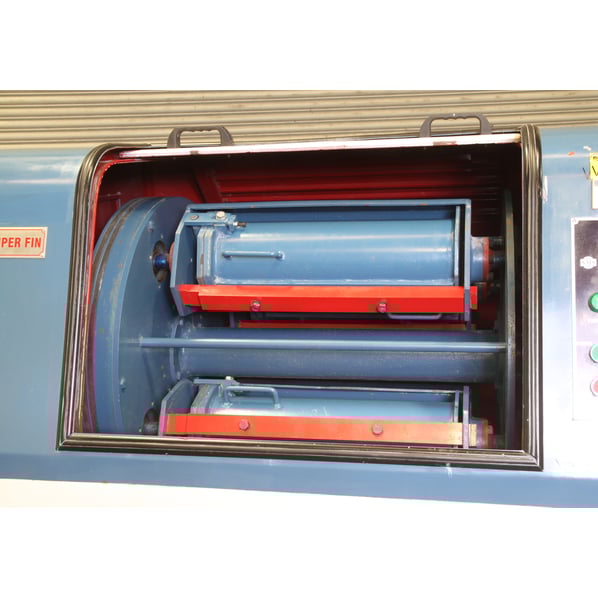 S.M. Systems High Energy Horizontal Barrel Tumbling Machine