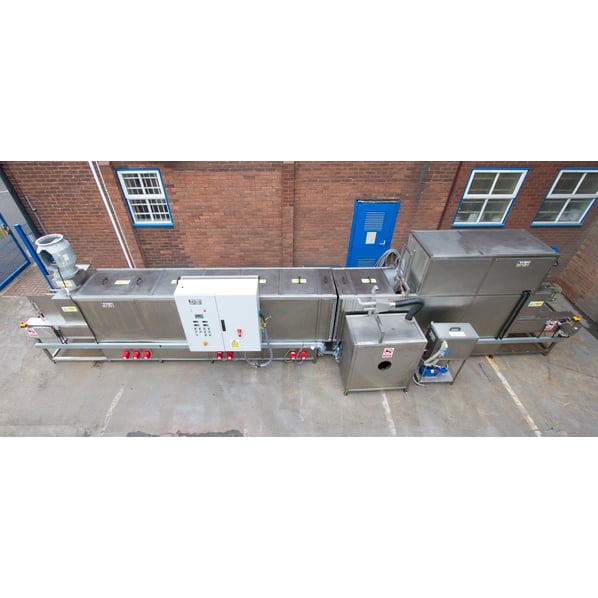 Technowash AQC500- 5 Inline Flat Bed Conveyor Spray Wash