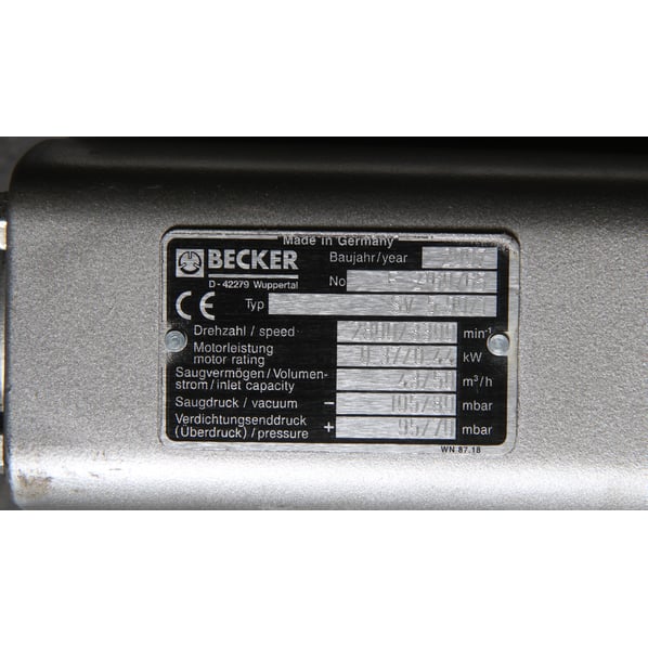 Becker Side Channel Air Vacuum Pump