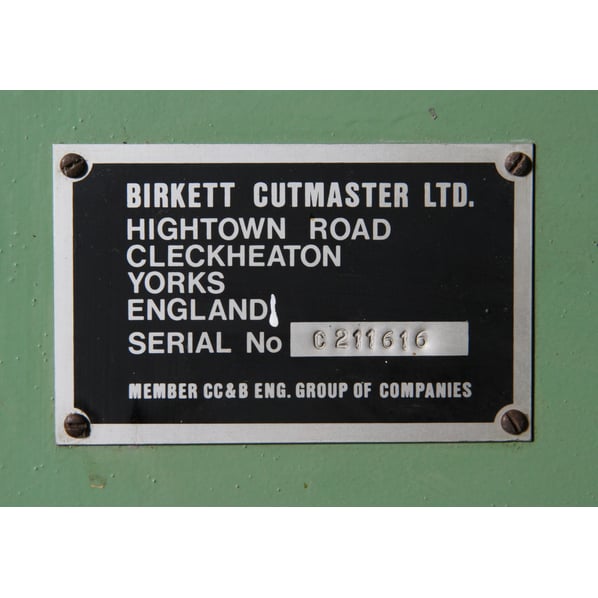 Birkett Cutmaster Through Feed Horizontal Belt Linishing and Sanding ...
