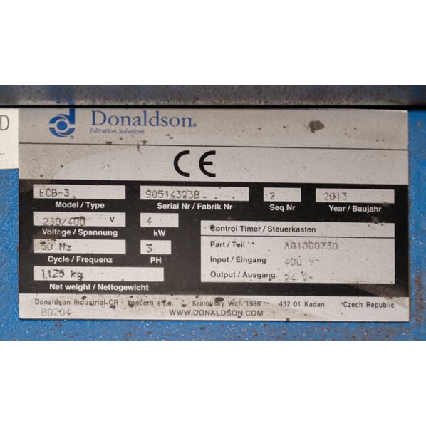 Donaldson Torit (DCE) ECB-3 Rear Extraction Linishing / Fettling Booth