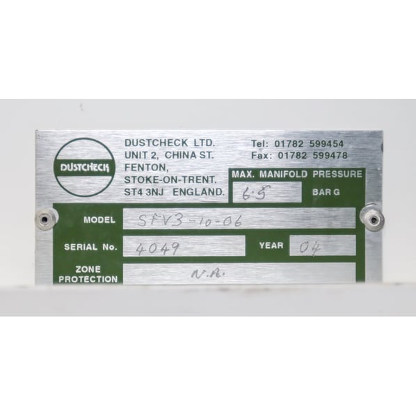 Dustcheck SFV ATEX Cartridge Dust Collector, Jet Pulse Cleaning & EVN ...