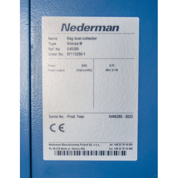 Nederman Sherpa M Dust Extractor