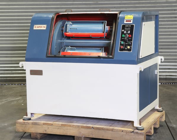 S.M. Systems High Energy Horizontal Barrel Tumbling Machine