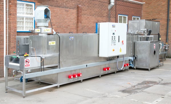 Technowash AQC500- 5 Inline Flat Bed Conveyor Spray Wash